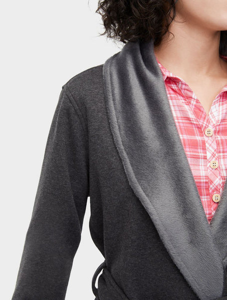 DUFFIELD II Double Knit Fleece Robe in Black Bear Heather – Christina's ...